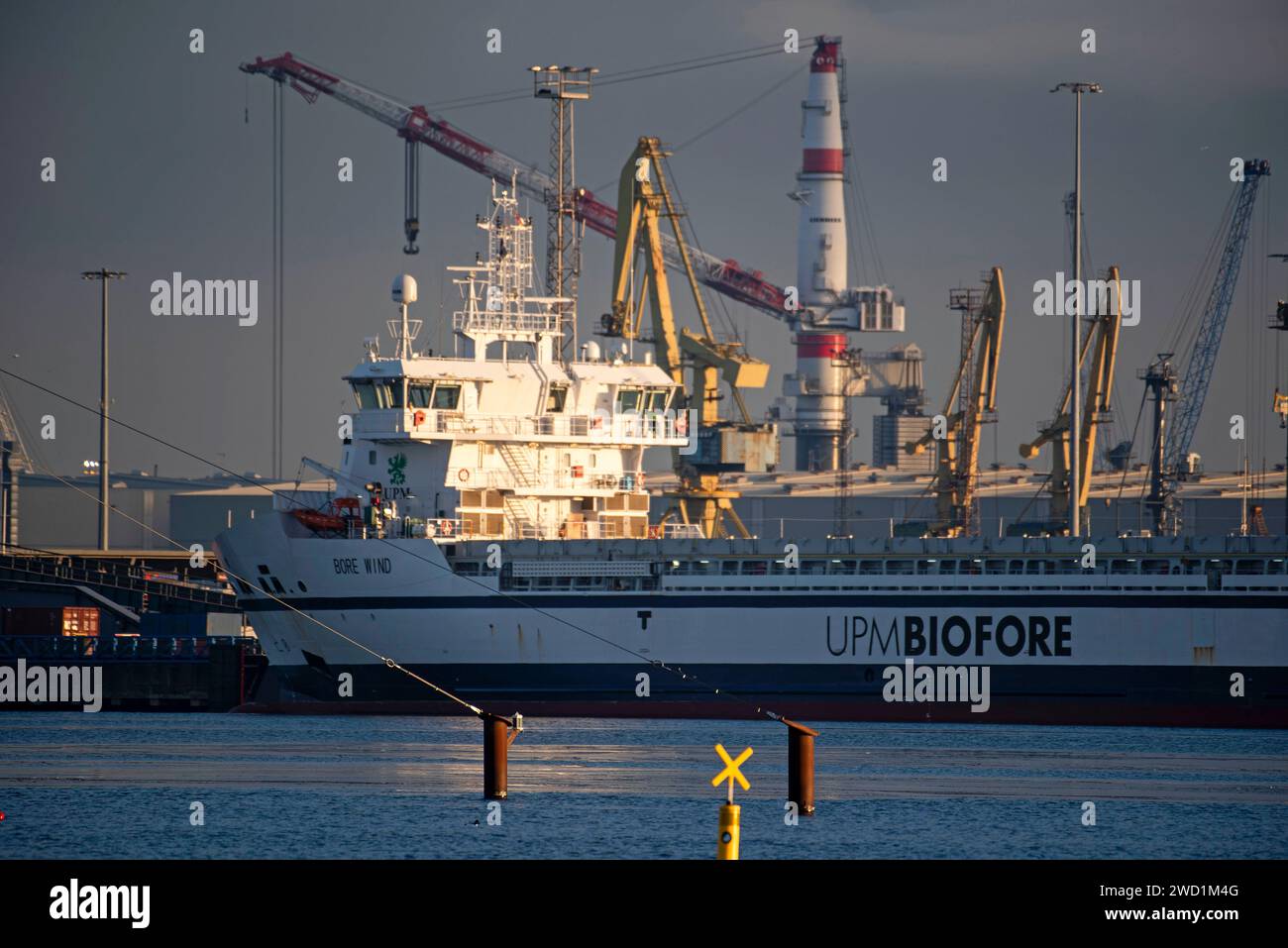 Rostock, Germany. 16th Jan, 2024. View of the Rostock seaport ...