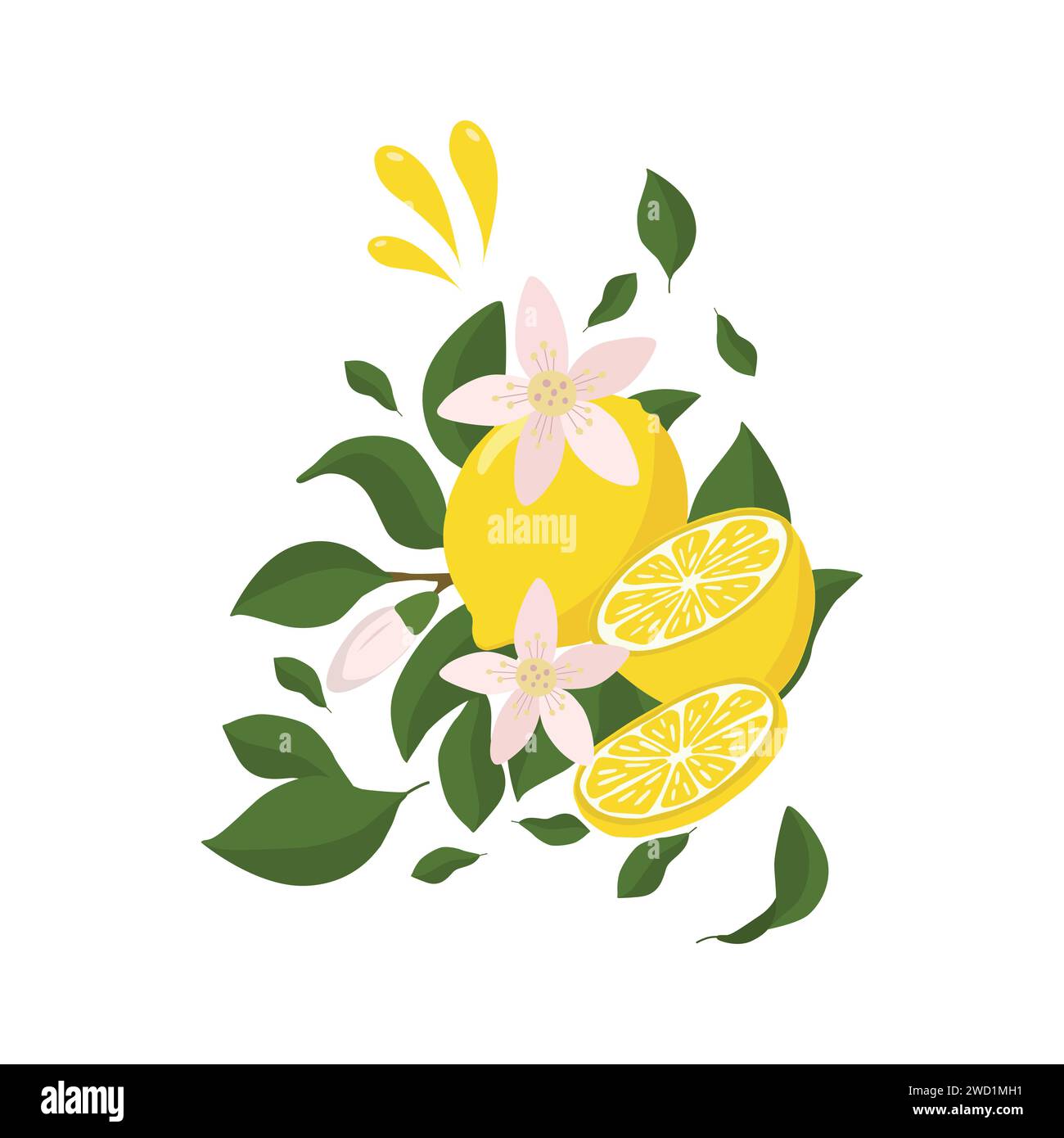 Flying lemon Stock Vector Images - Alamy