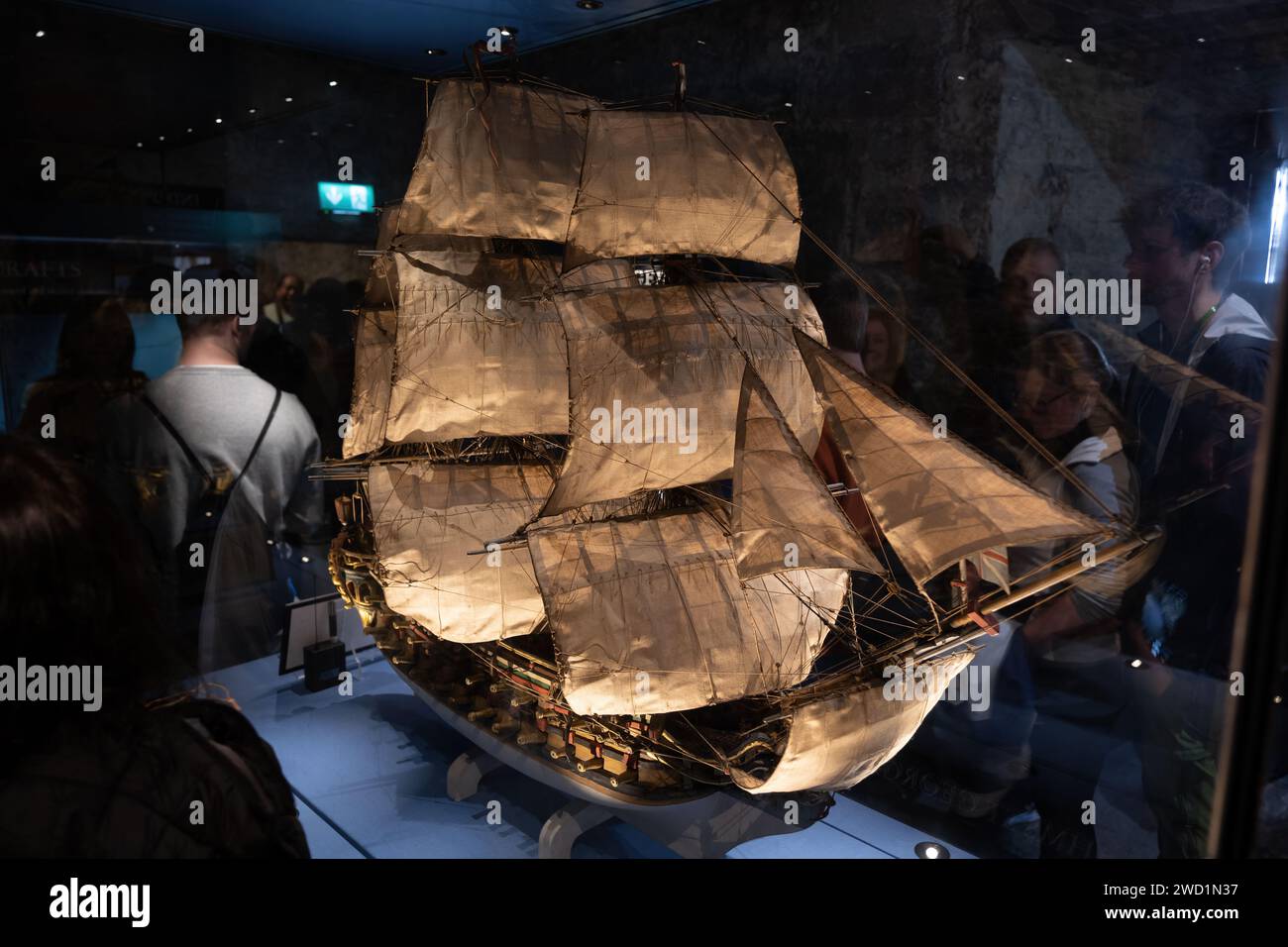 Ship model of the HMS St George, made by French prisoners of war at ...