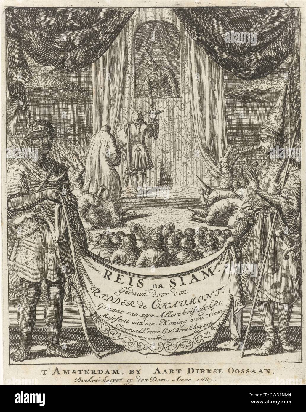 Envoy on audience with the king of Siam (Thailand), Jan Luyken, 1687 ...
