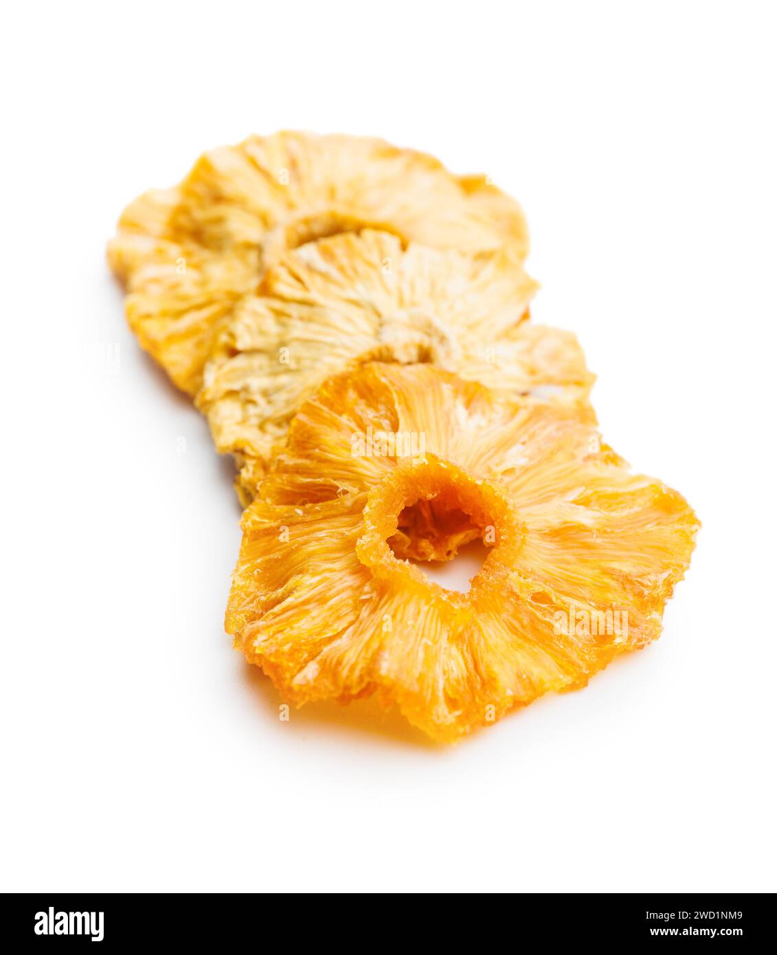 Dried pineapple rings isolated on the white background Stock Photo - Alamy