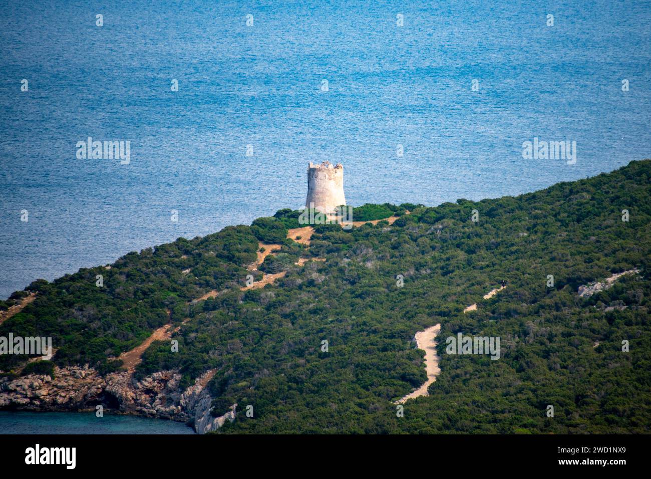 Bolo Tower in Natural Park of Porto Conte - Sardinia - Italy Stock ...