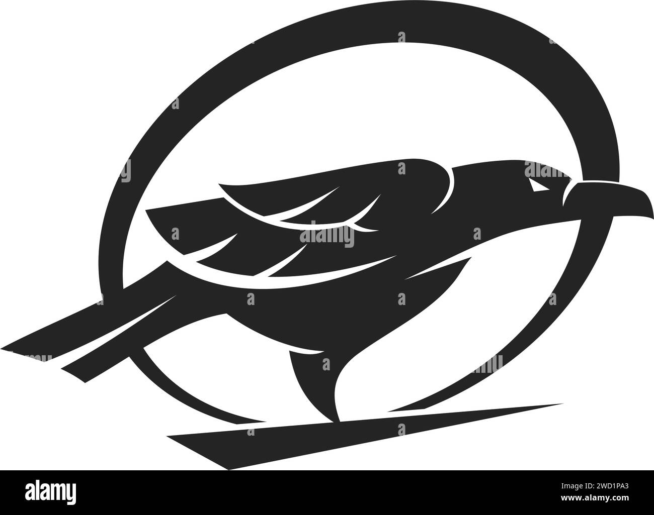 Crow Logo template Isolated. Brand Identity. Icon Abstract Vector ...