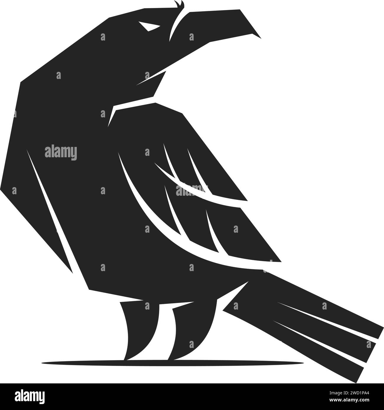Crow Logo template Isolated. Brand Identity. Icon Abstract Vector ...