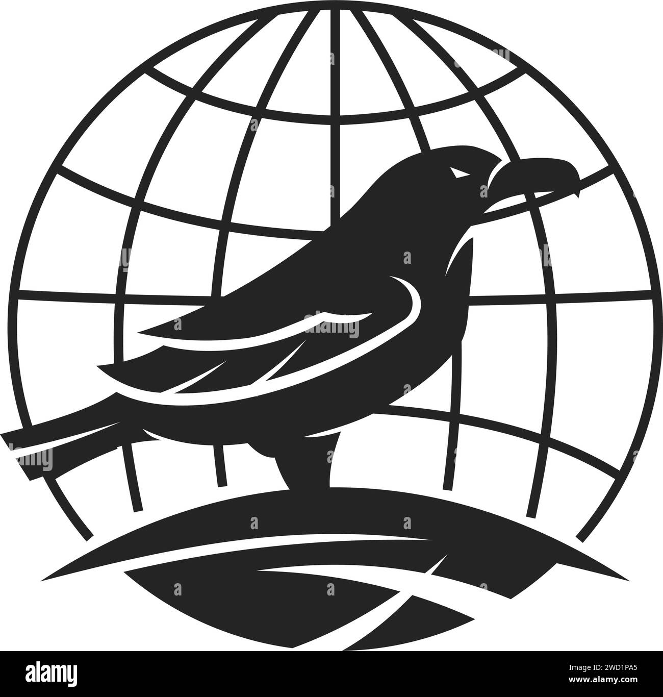 Crow Logo template Isolated. Brand Identity. Icon Abstract Vector ...