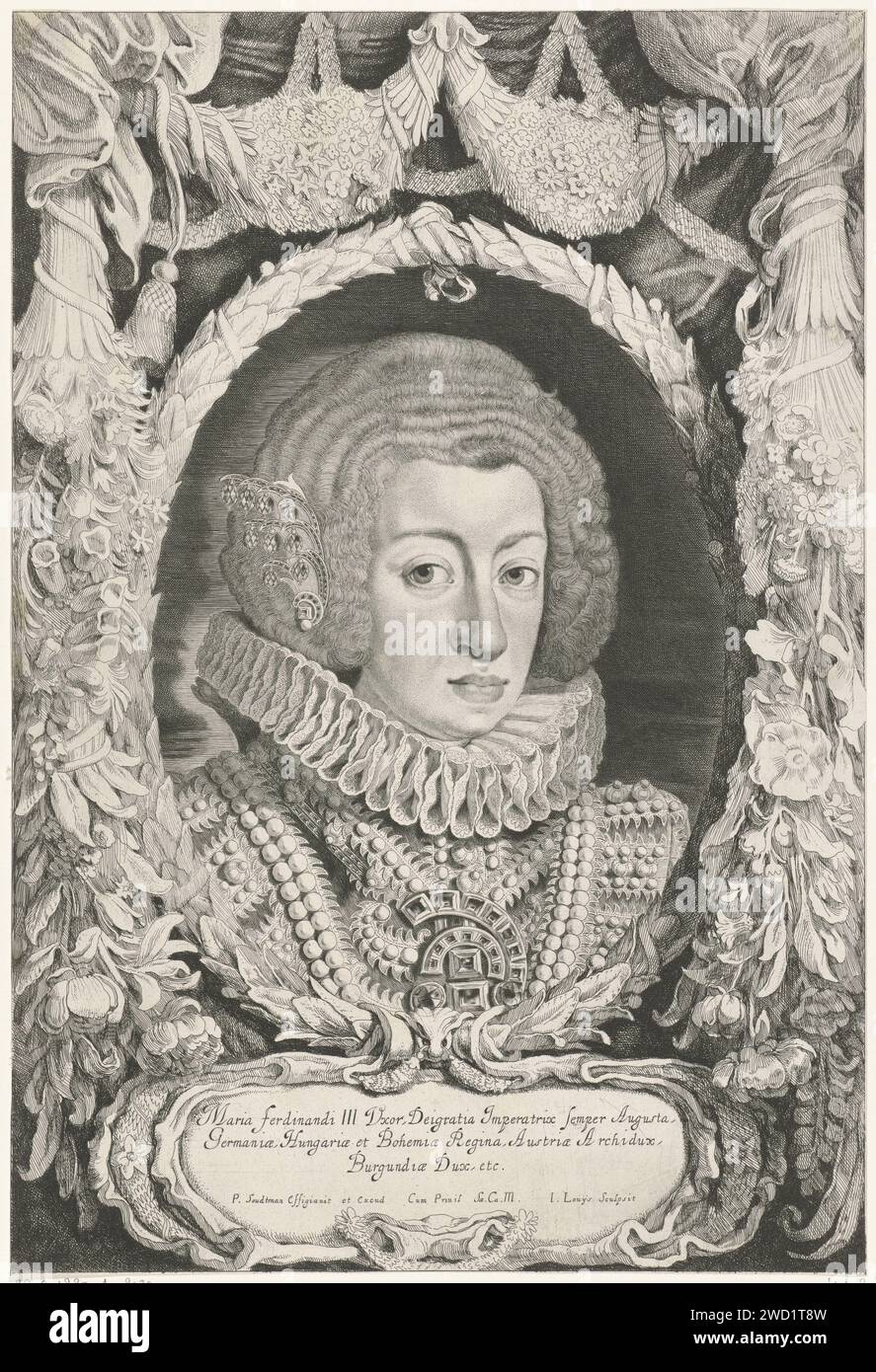 Portrait of Maria Anna van Spain, Jacob Louys, after Pieter Claesz ...