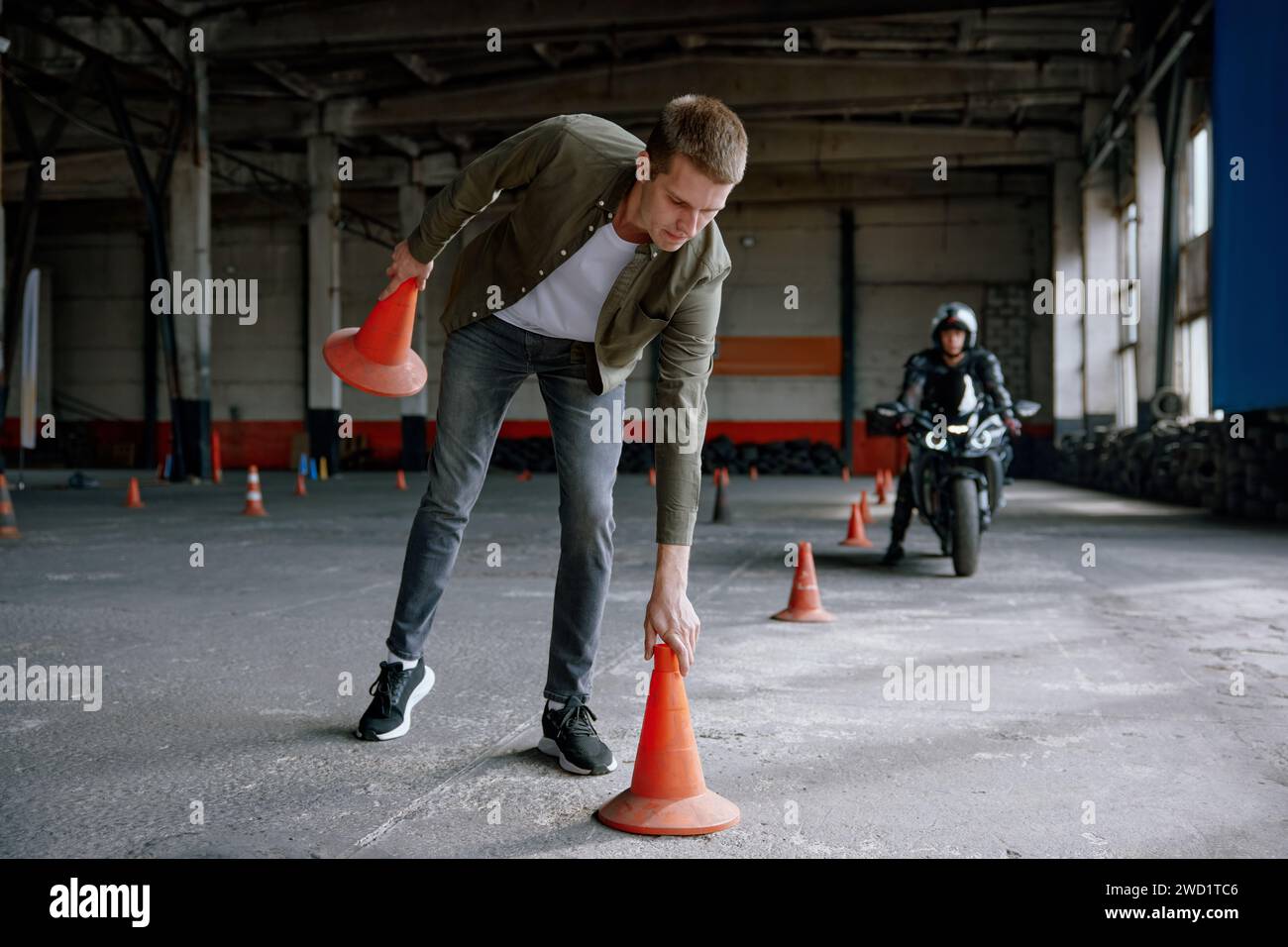 Motorbike driving school hi-res stock photography and images - Alamy