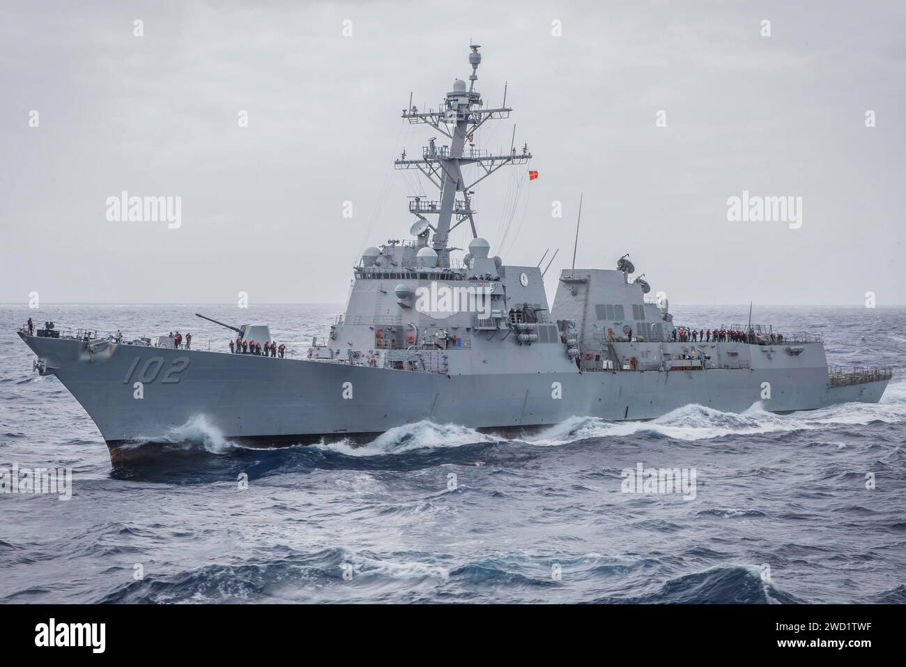 Guided-missile destroyer USS Sampson transits the Pacific Ocean Stock ... Guided-missile destroyer USS Sampson transits the Pacific Ocean Stock ...