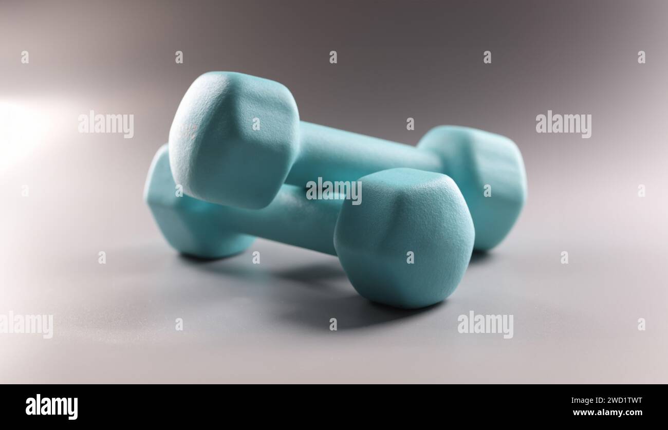 Heavy blue dumbbells for workout, plan weight loss, sport activity, get ...