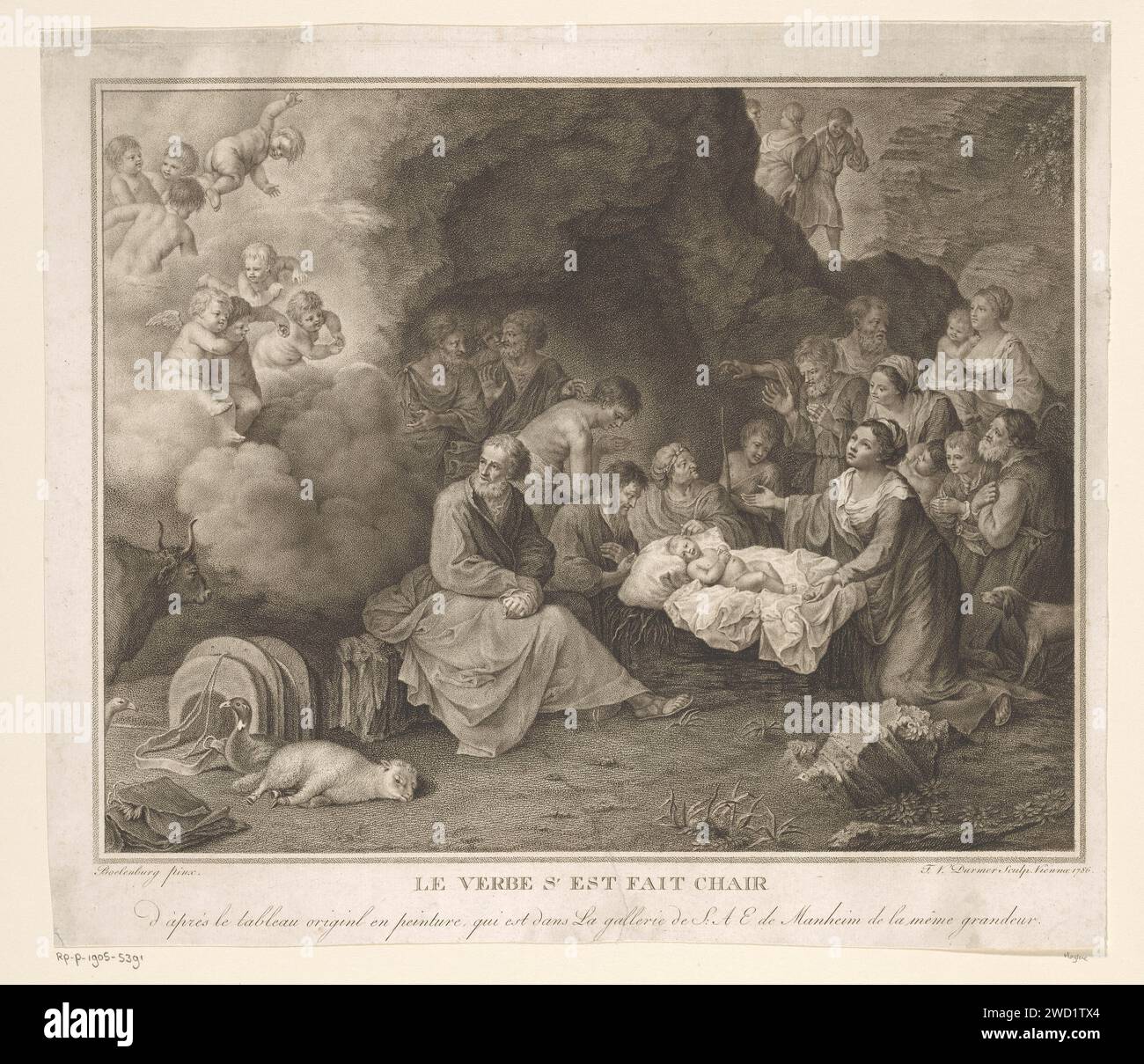 Adoration by De Herders, Franz Valentin Durmer, After Cornelis van ...