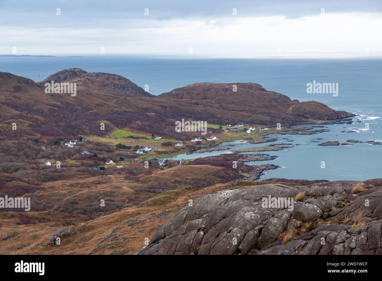 The remote community of Portuairk on the Ardnamurchan Peninsula ...