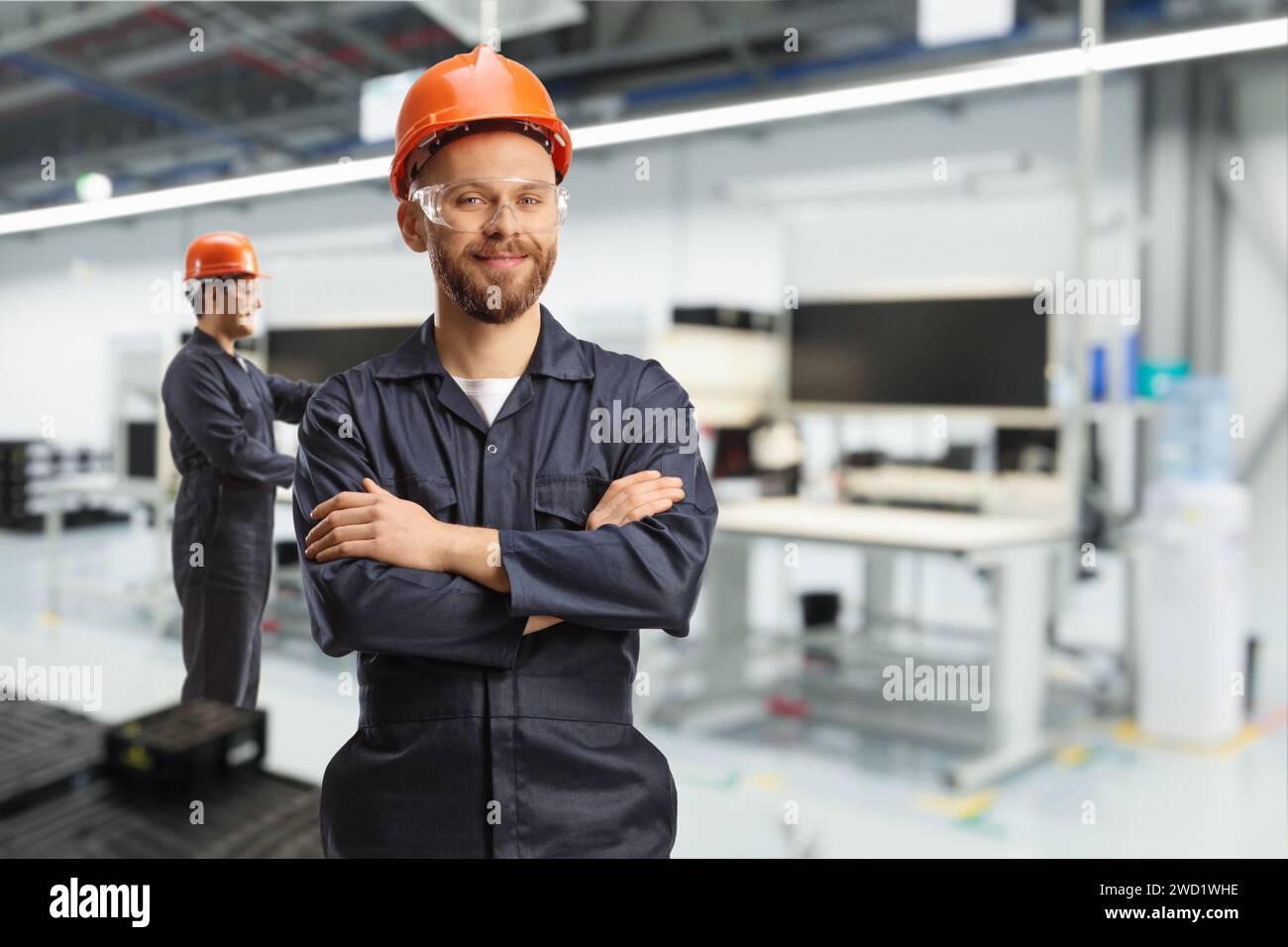 Industrial factory man in helmet hi-res stock photography and images ...