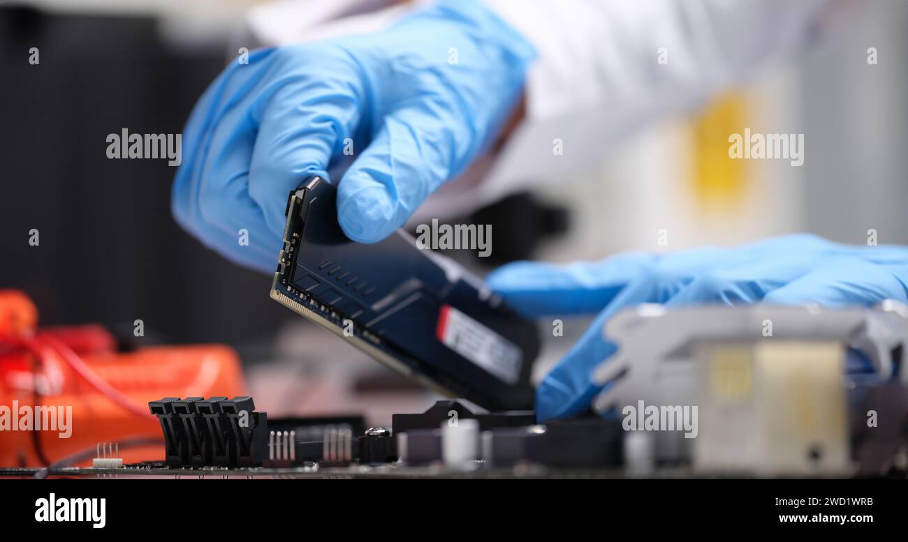 Installation of new RAM or processor of personal computer in service ...