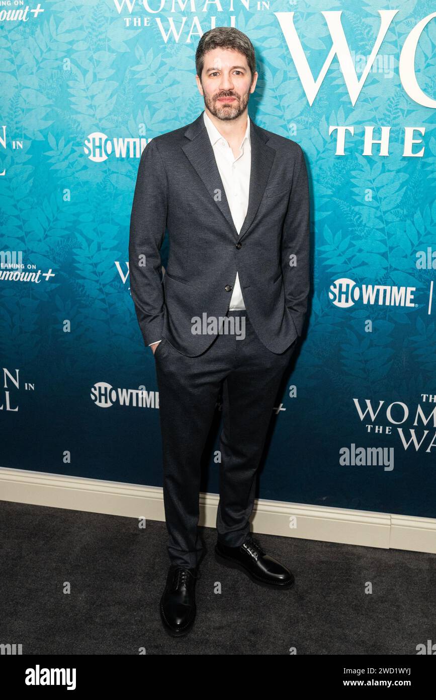 New York, USA. 17th Jan, 2024. Joe Murtagh attends the premiere of Showtime's 'The Woman In The ...