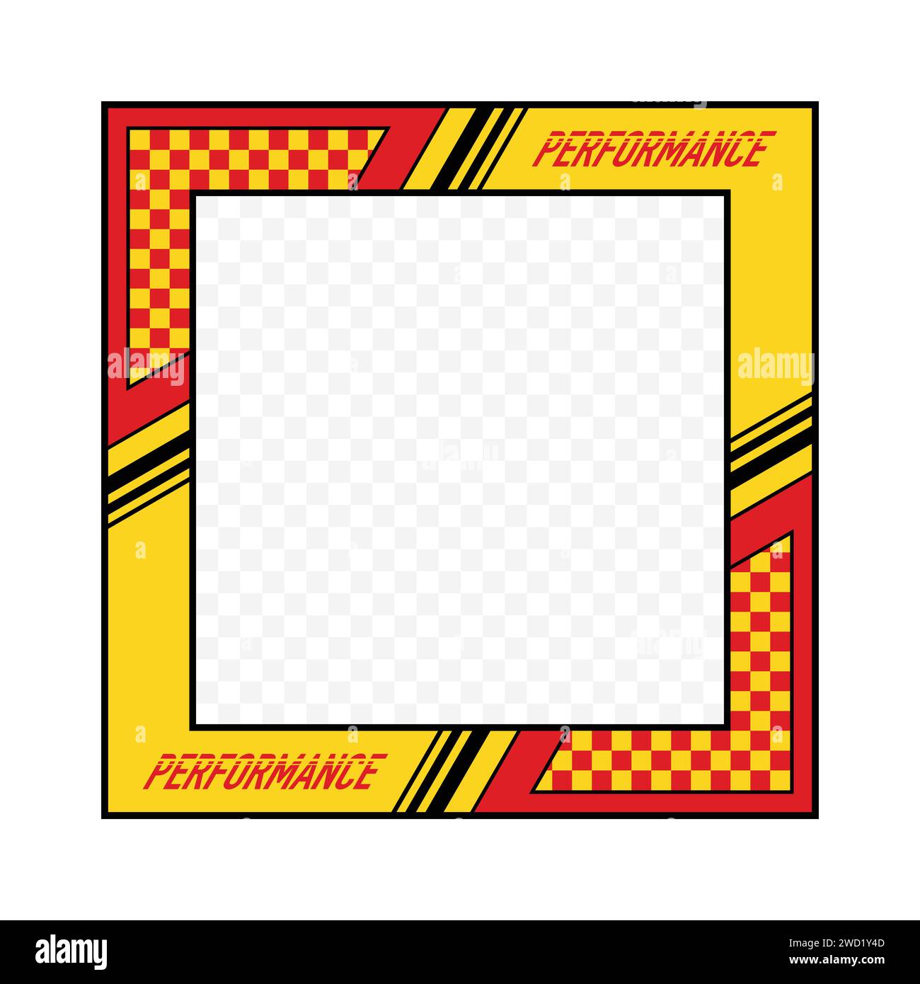 Yellow and red sport car decals frame 3 Stock Vector Image & Art - Alamy
