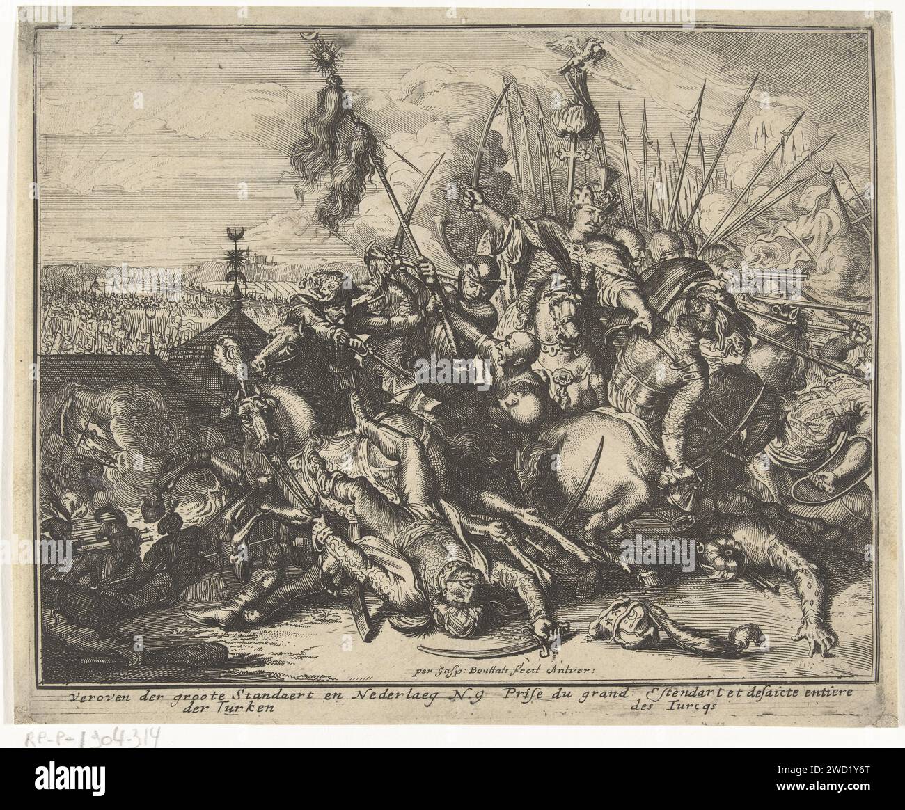 Defeat of the Ottoman army during the siege of Vienna, Gaspar Bouttats ...