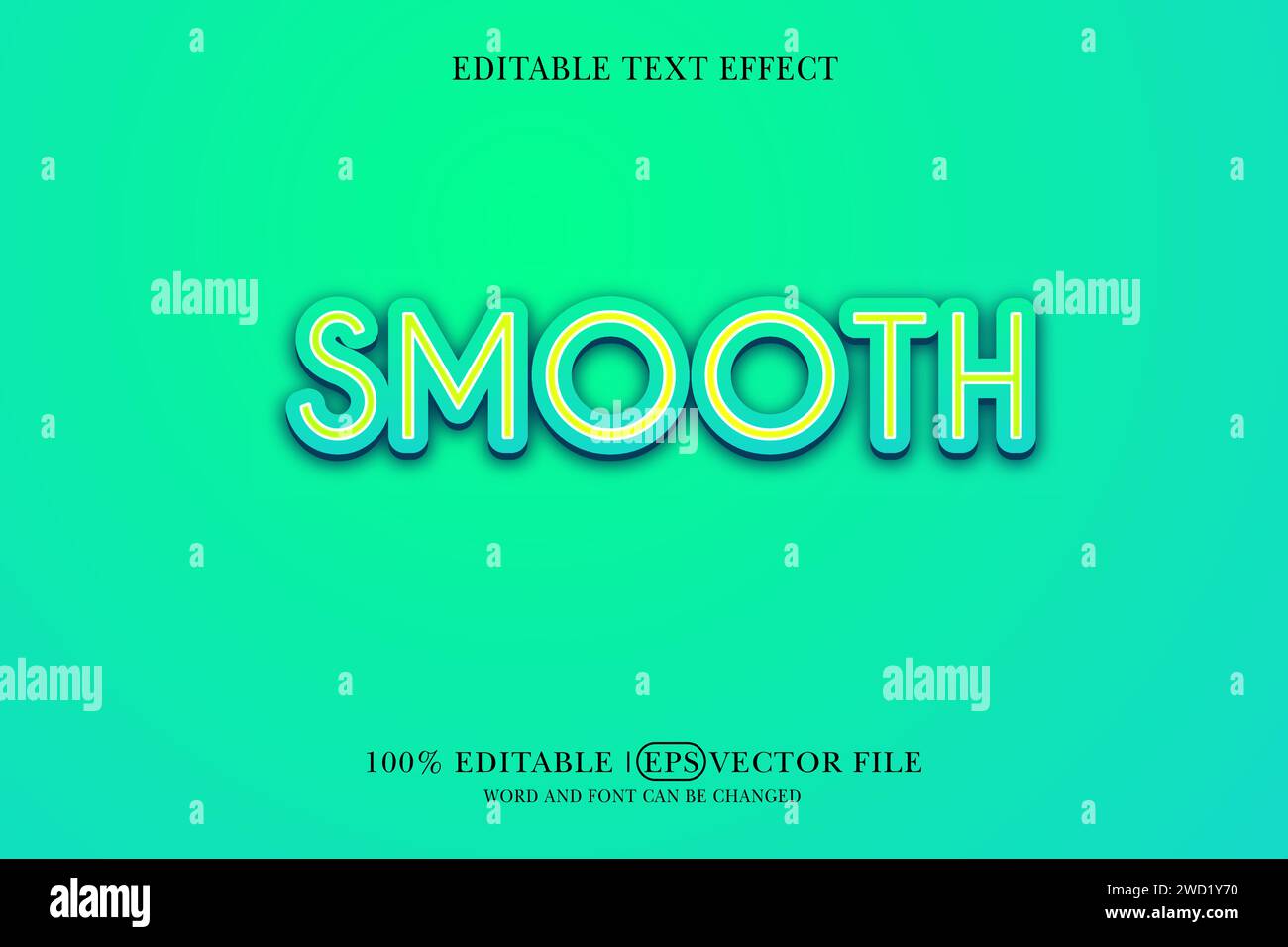 Editable Text Effect In A Realistic Blue Elegant And Smooth Style