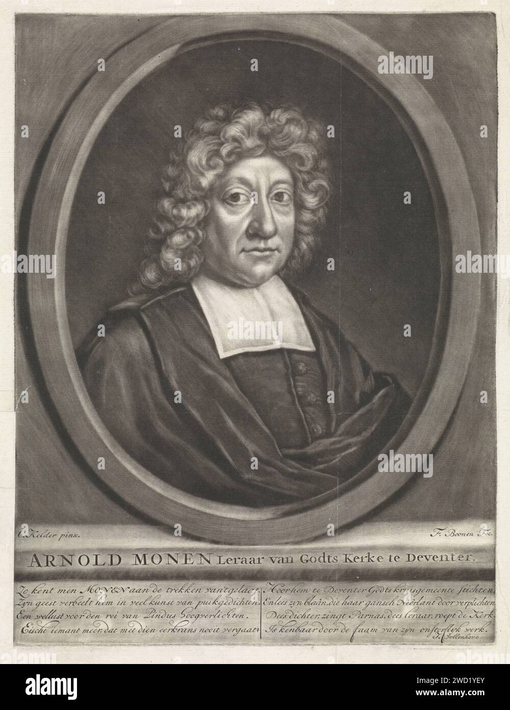 Portrait of Arnold Moonen (Variant A), Frederik Boonen, After C. Kelder ...