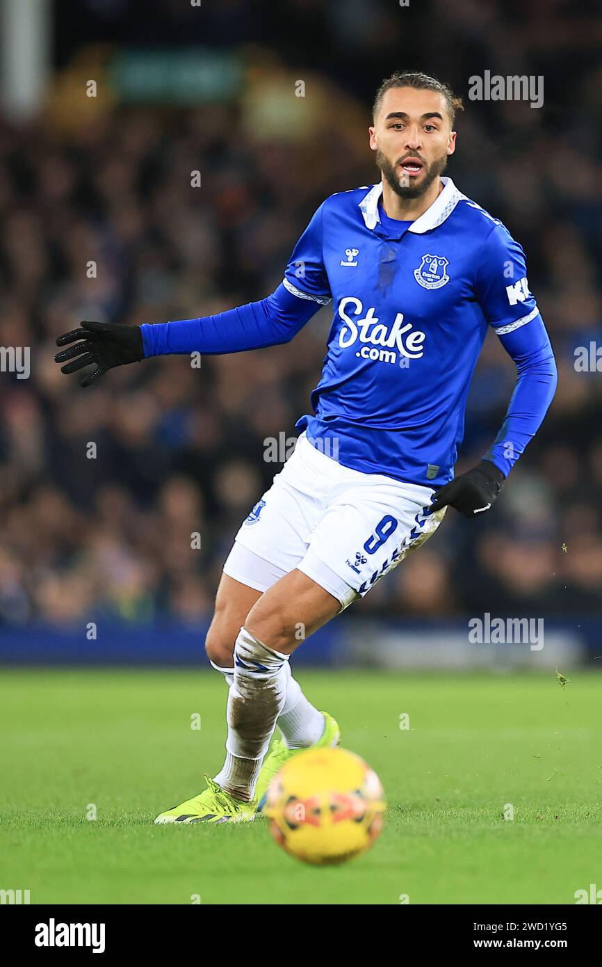 Liverpool, UK. 17th Jan, 2024. Dominic Calvert-Lewin of Everton during ...