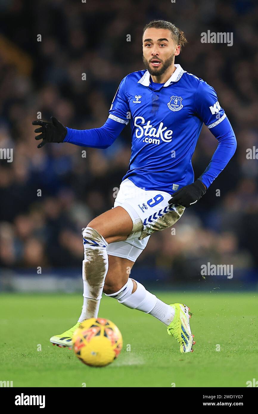 Liverpool, UK. 17th Jan, 2024. Dominic Calvert-Lewin of Everton during ...