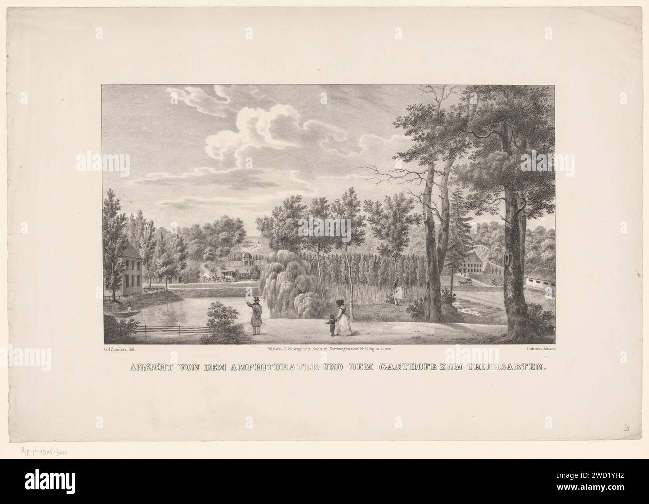 Face from the amphitheater on the zoo, te Kleef, Jean Baptiste Ambroise ...