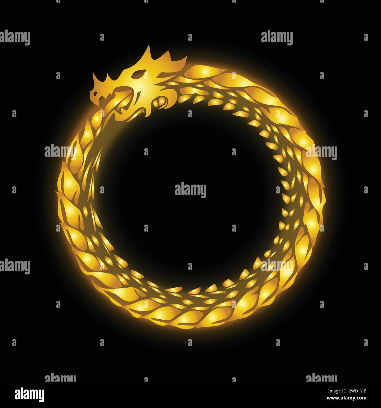 Gold dragon emblem hi-res stock photography and images - Alamy