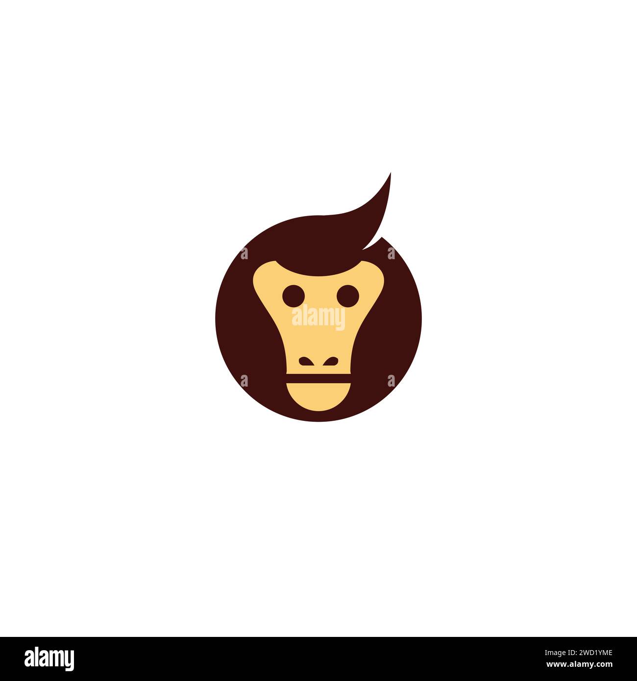 Monkey Cute Logo. Monkey Head Vector Illustration Stock Vector Image ...