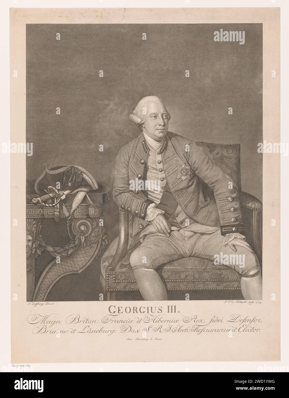 PortraT van Koning George III, Johann Christian Gottfried Fritzsch ...