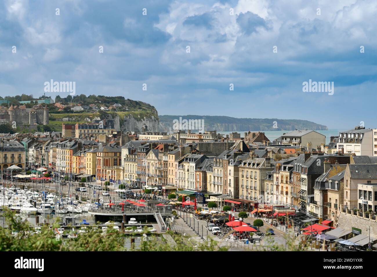 DIEPPE, FRANCE - JUIN 19, 2023: Top view from above to the city of ...