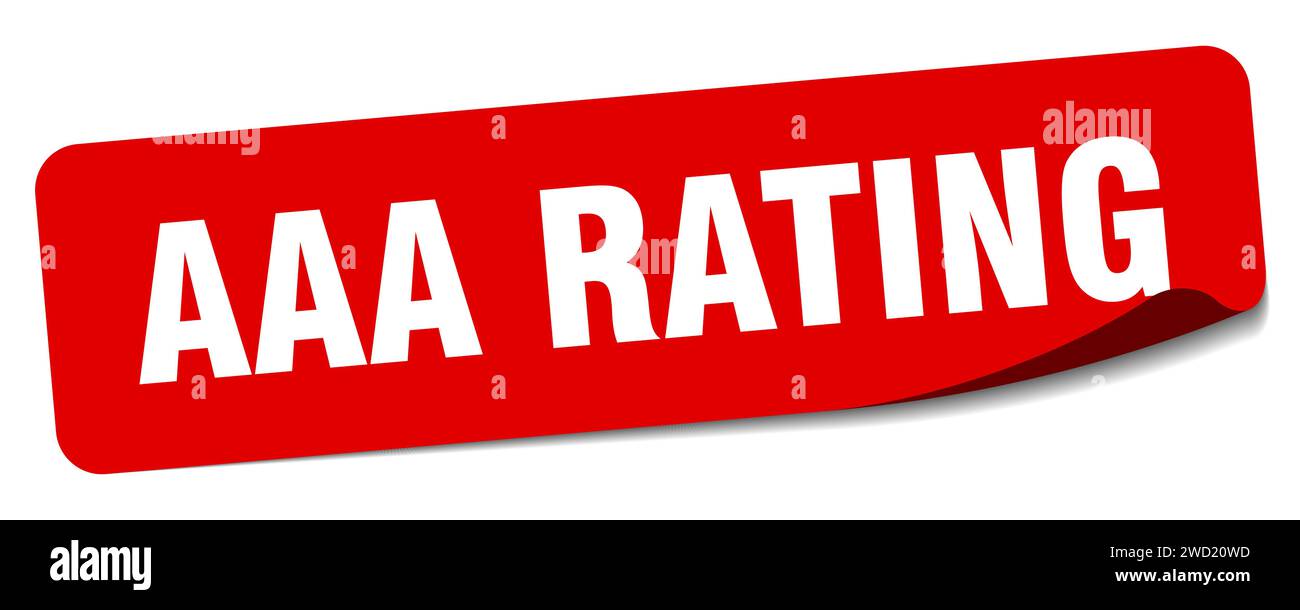 aaa rating sticker. aaa rating rectangular label isolated on white ...