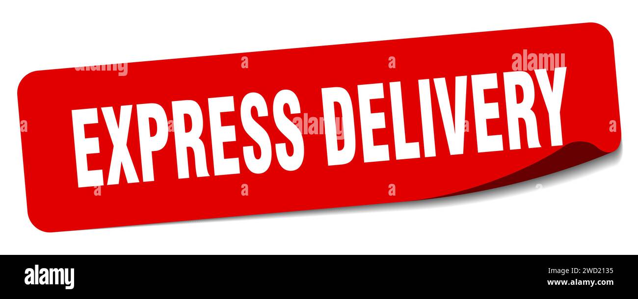 express delivery sticker. express delivery rectangular label isolated ...