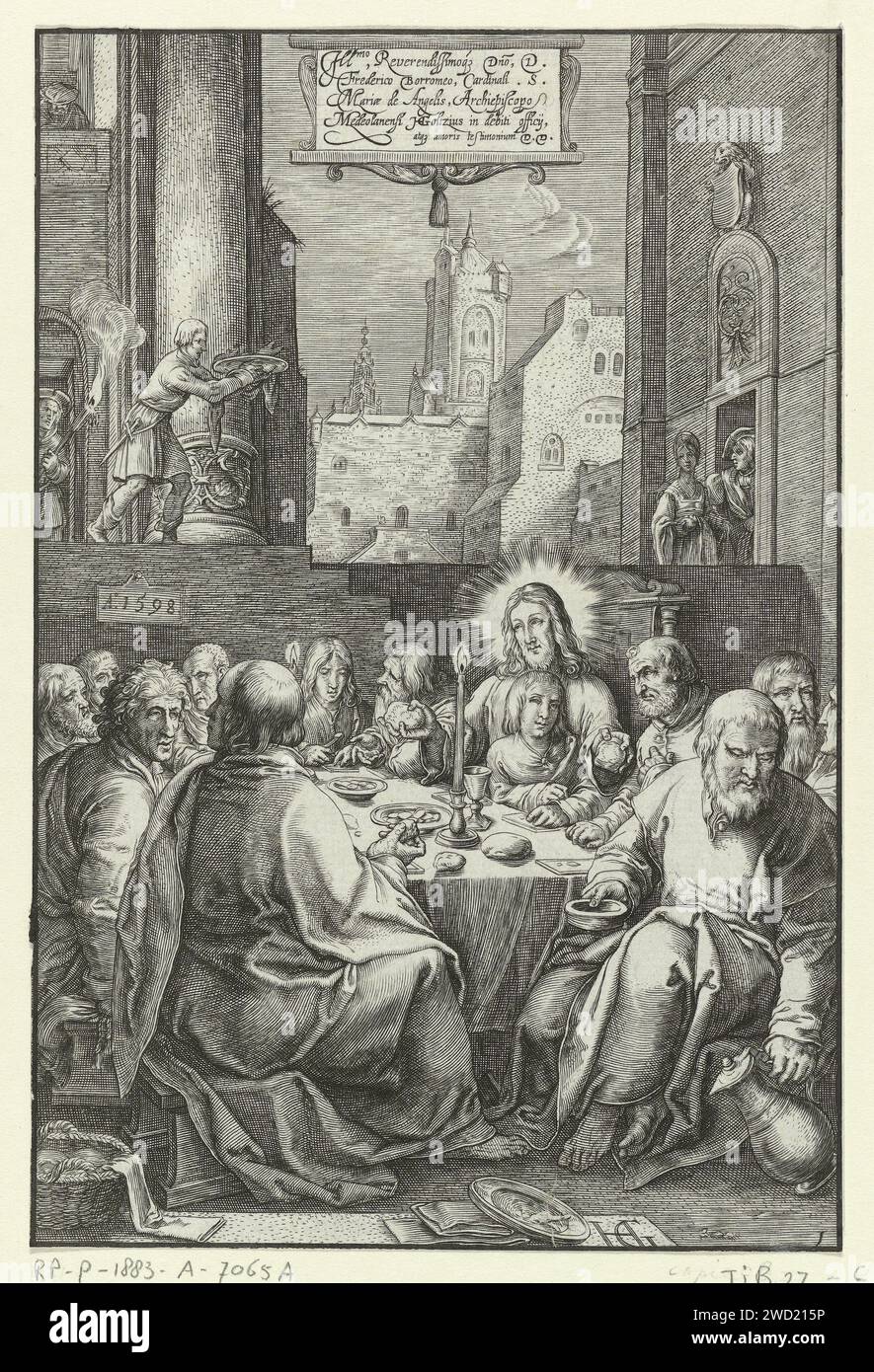 The Last Supper, Ludovicus Siceram, After Hendrick Goltzius, 1623 print ...