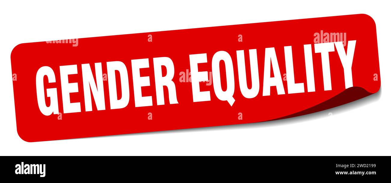 gender equality sticker. gender equality rectangular label isolated on ...