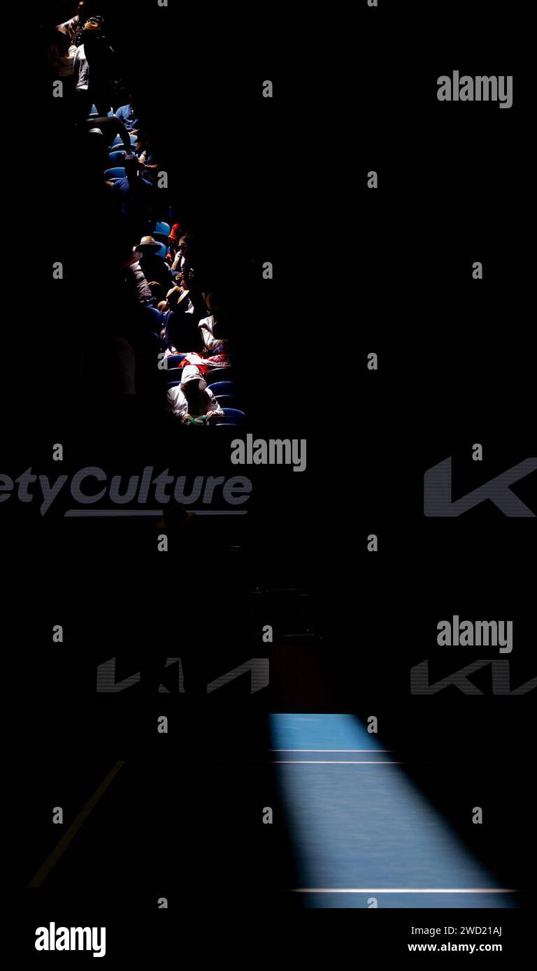 Melbourne, Australia. 18th Jan, 2024. The roof of Rod Laver Arena is ...