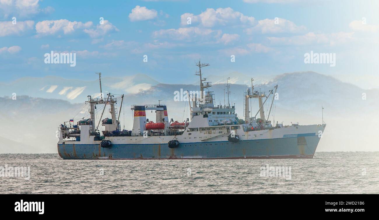 The nautical fishing coracles on sea on soft sunlight Stock Photo - Alamy