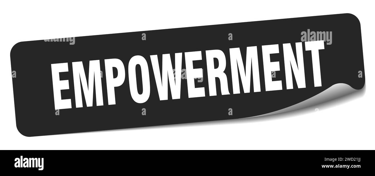 empowerment sticker. empowerment rectangular label isolated on white ...