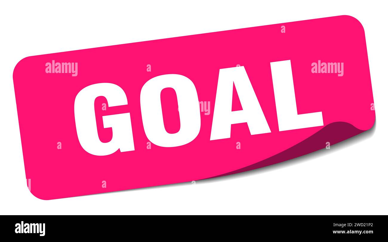 goal sticker. goal rectangular label isolated on white background Stock ...