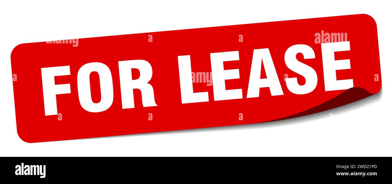 for lease sticker. for lease rectangular label isolated on white ...