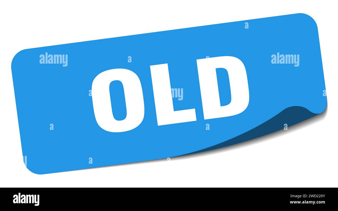 old sticker. old rectangular label isolated on white background Stock ...