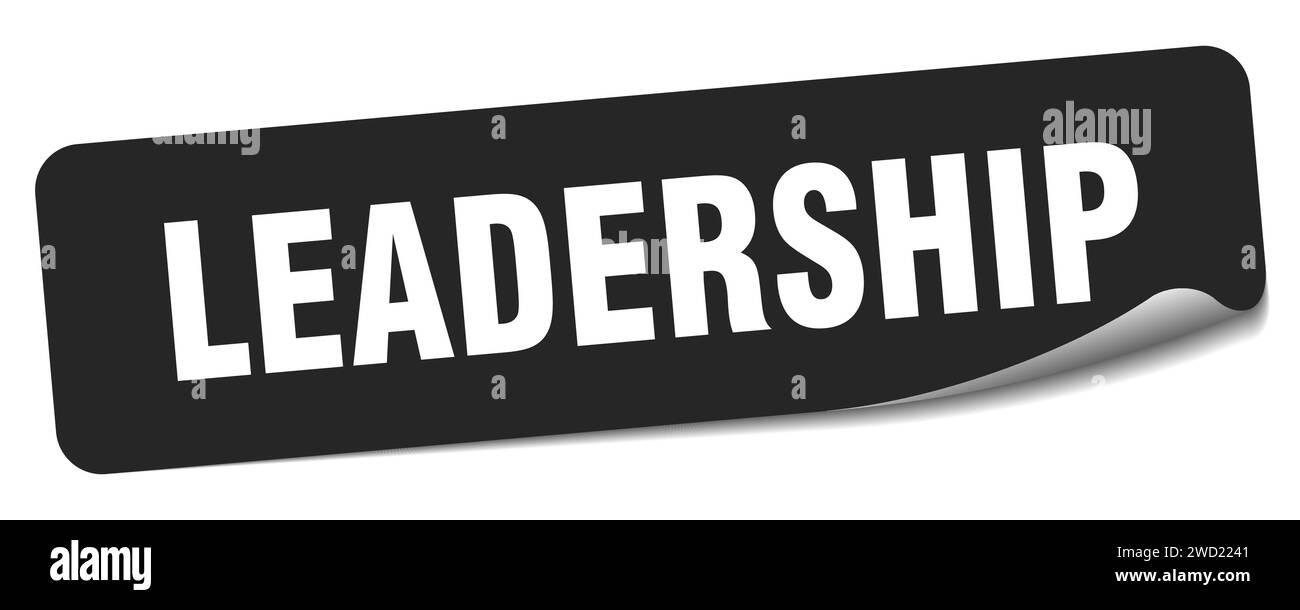 leadership sticker. leadership rectangular label isolated on white ...