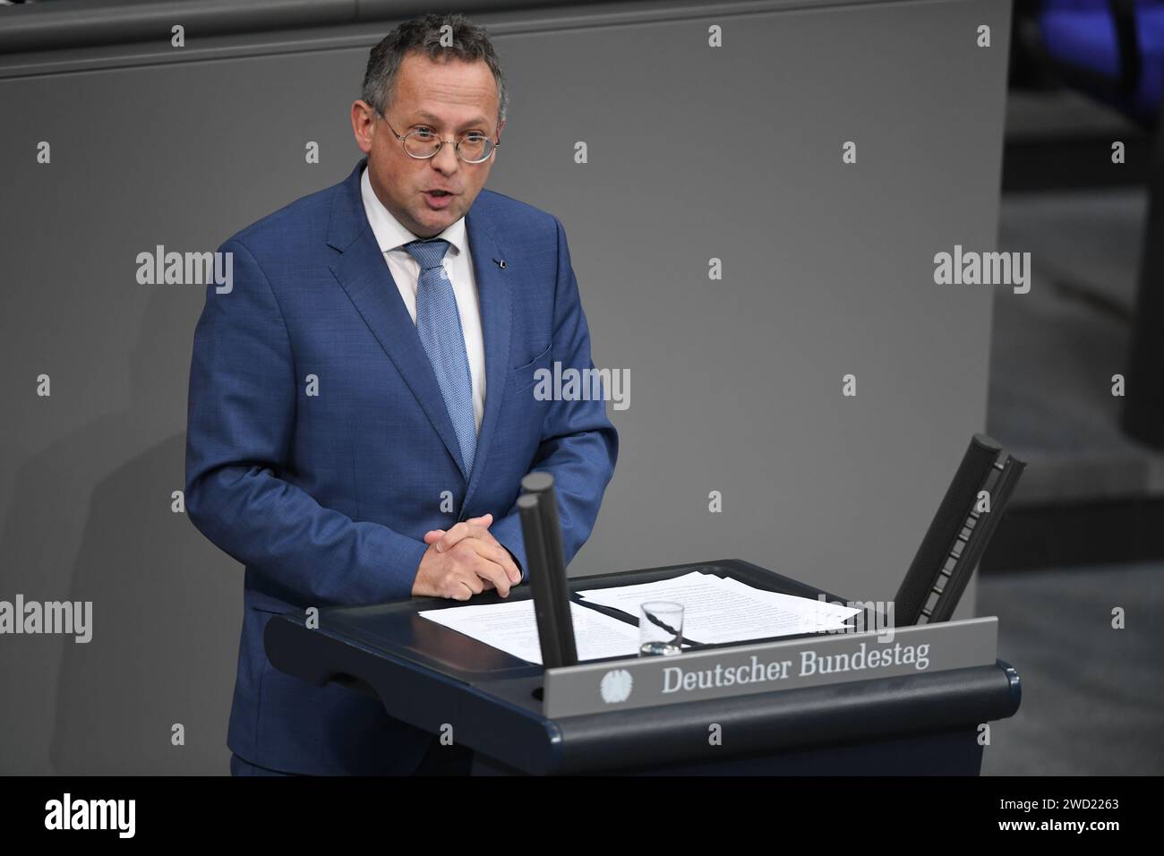 Berlin, Germany. 18th Jan, 2024. Peter Felser (AfD) during the ...