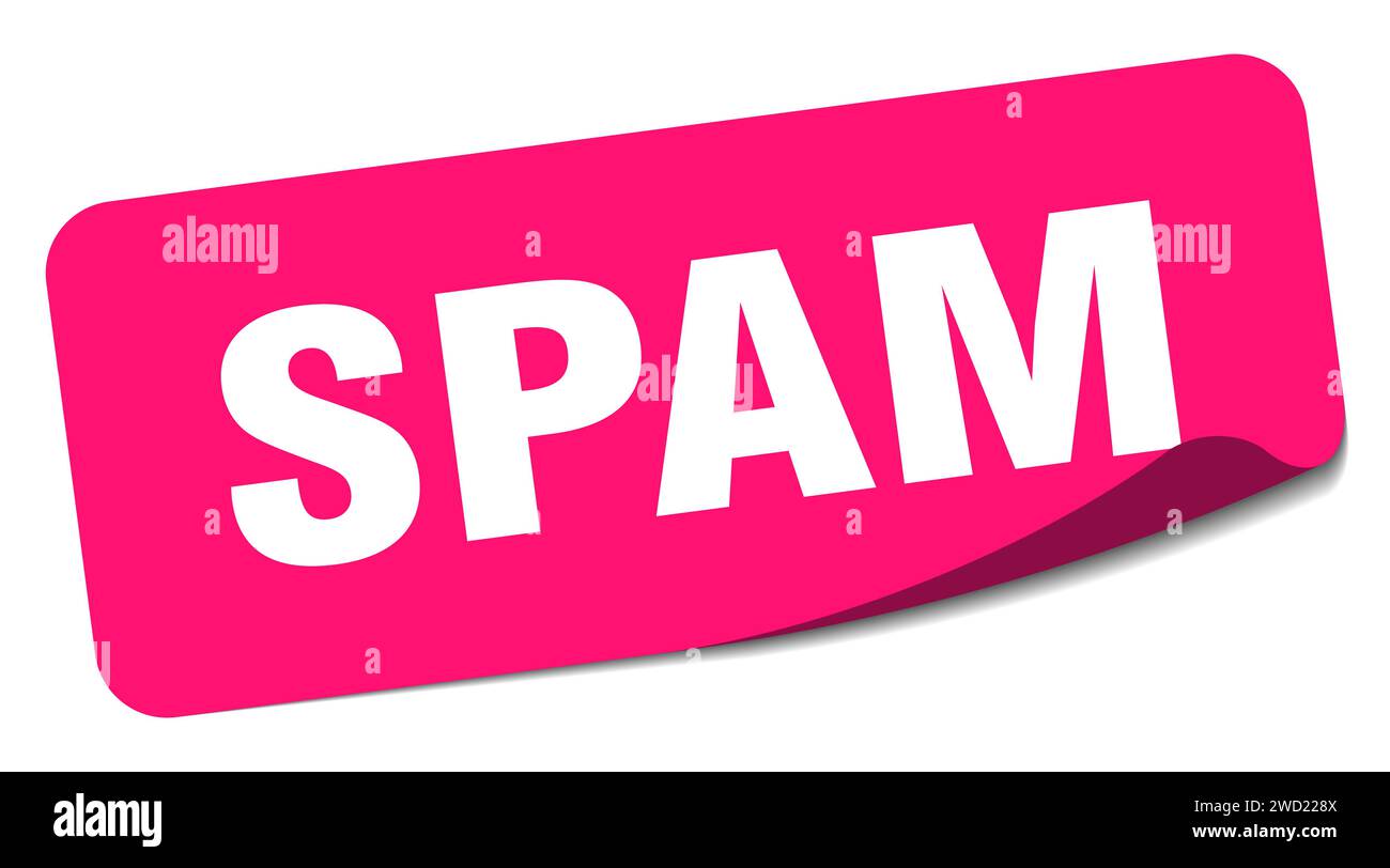spam sticker. spam rectangular label isolated on white background Stock ...