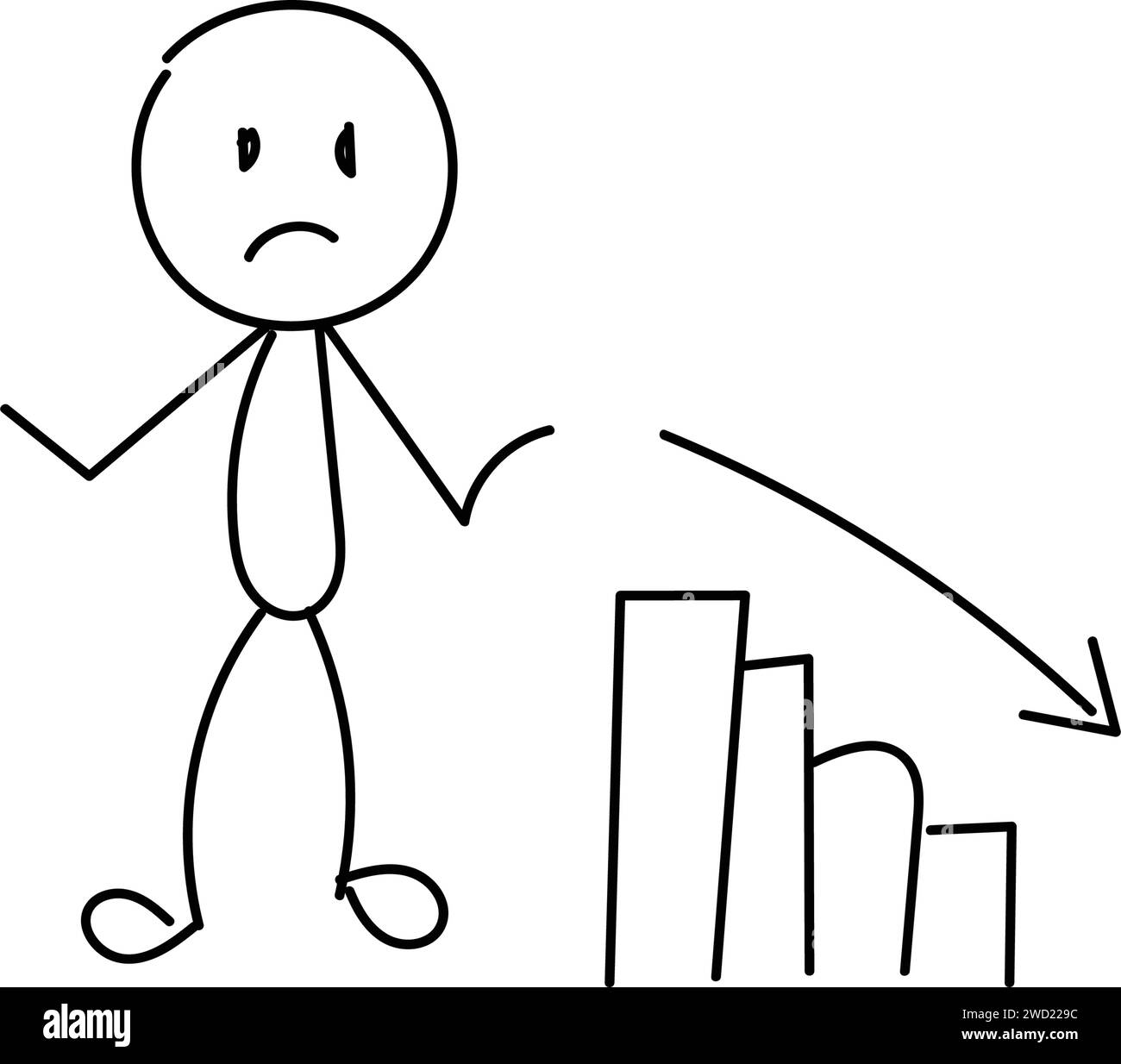 Hand drawn stickman Black and White Stock Photos & Images - Alamy