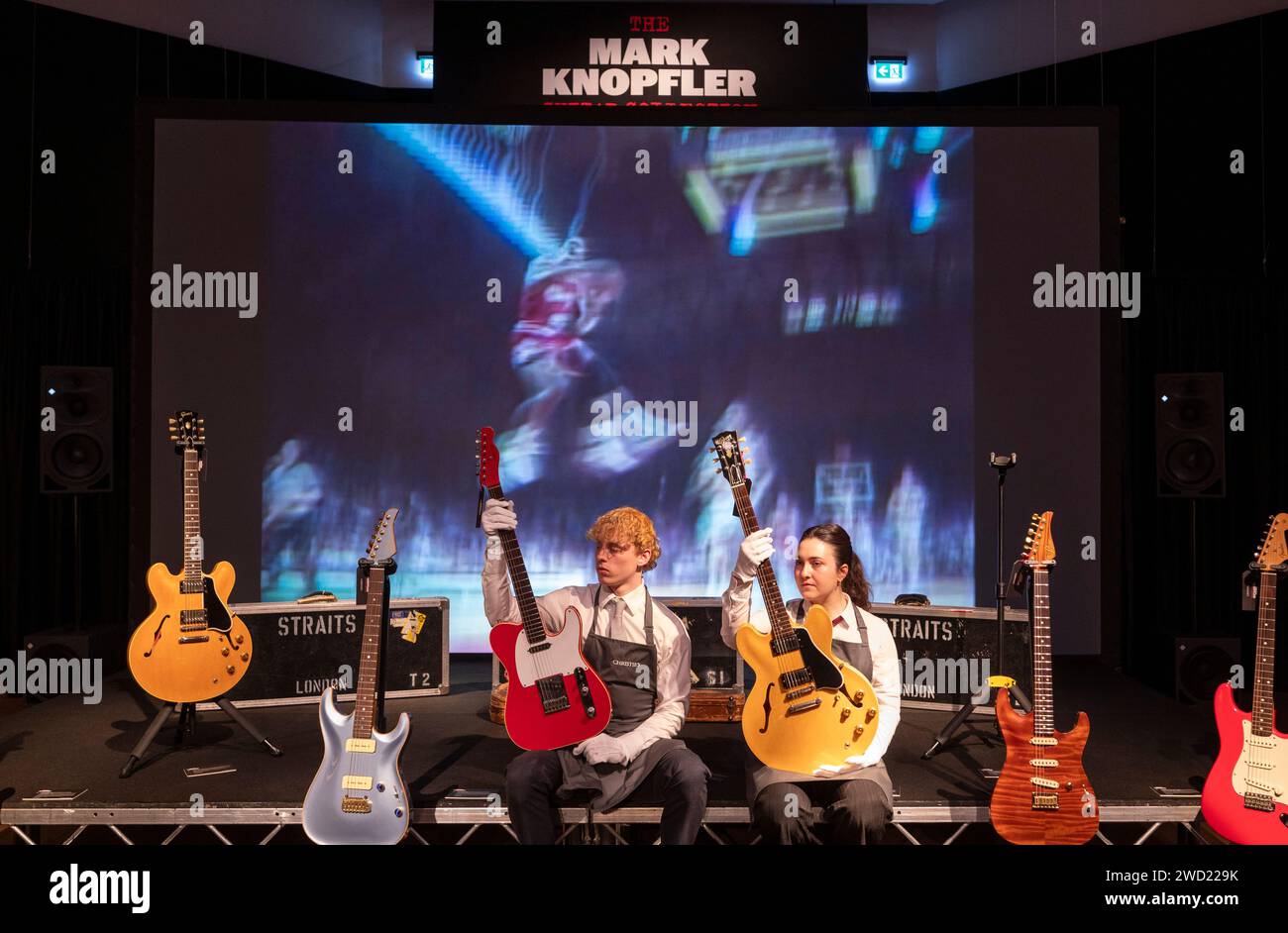 Christie's, London, UK. 18th Jan, 2024. Christie's will auction guitars ...