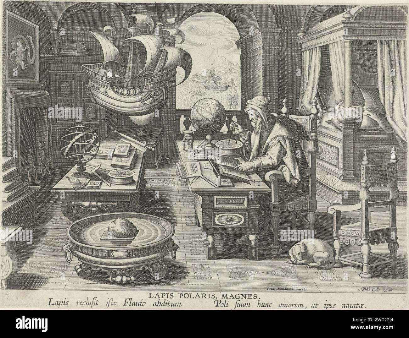 Invention of the compass, Jan Collaert (II) (attributed to), after Jan ...