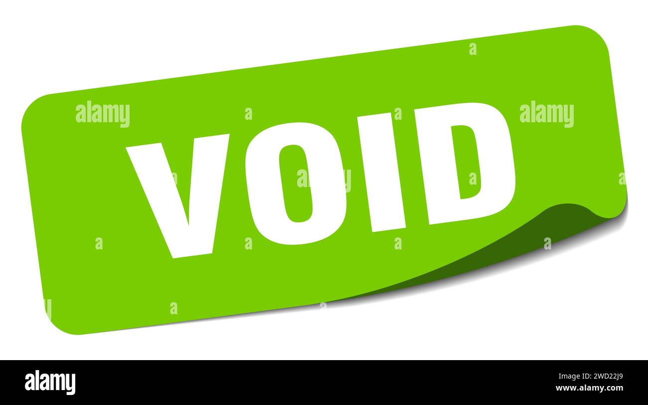 void sticker. void rectangular label isolated on white background Stock ...