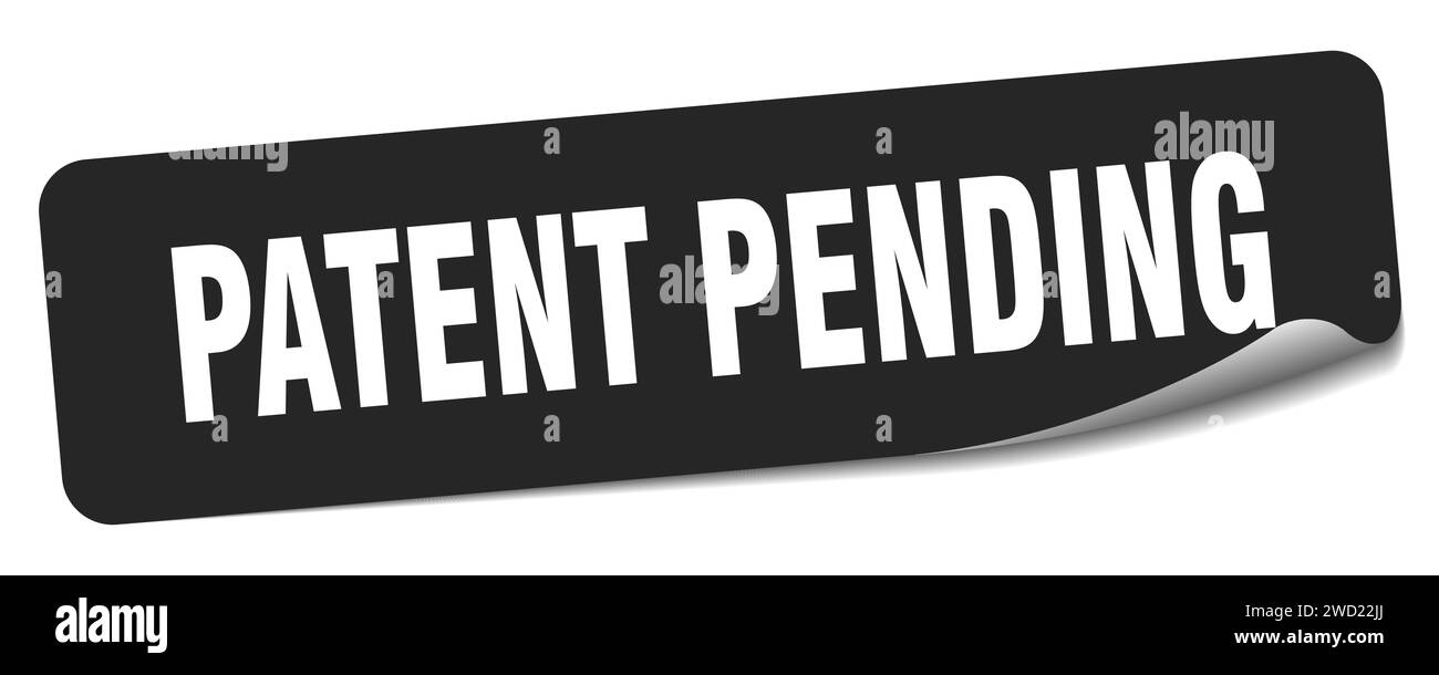 patent pending sticker. patent pending rectangular label isolated on ...
