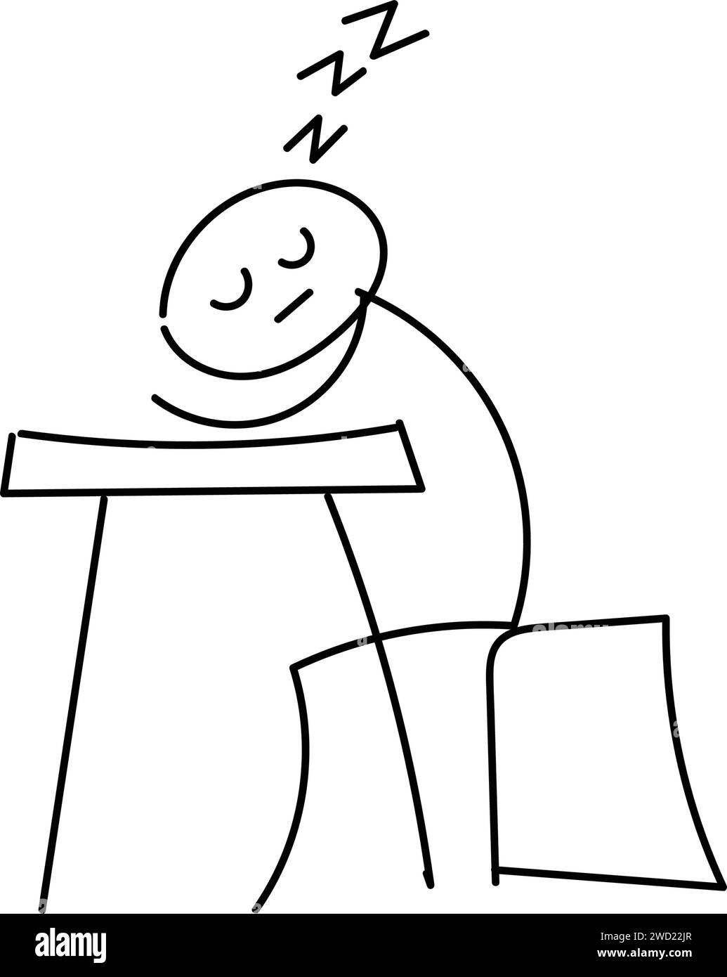 Hand drawn stickman Black and White Stock Photos & Images - Alamy