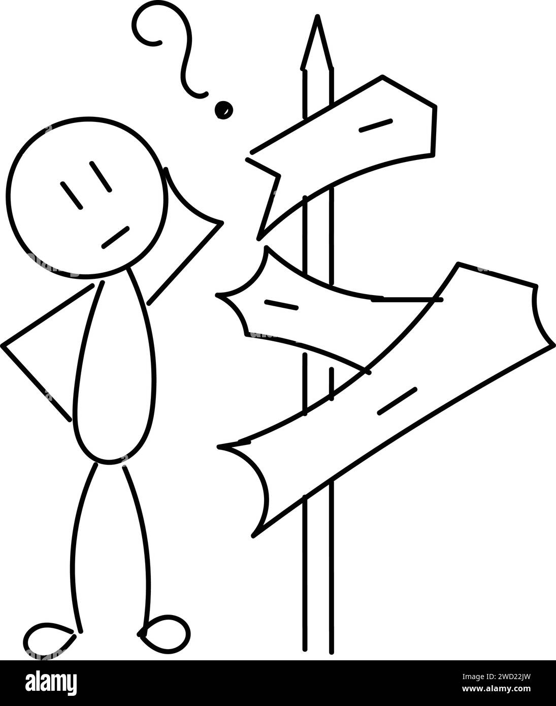 Hand drawn stickman Black and White Stock Photos & Images - Alamy