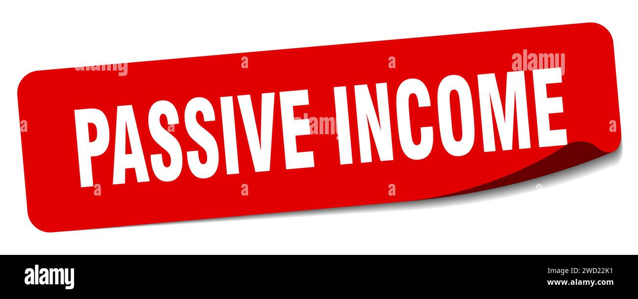 passive income sticker. passive income rectangular label isolated on ...